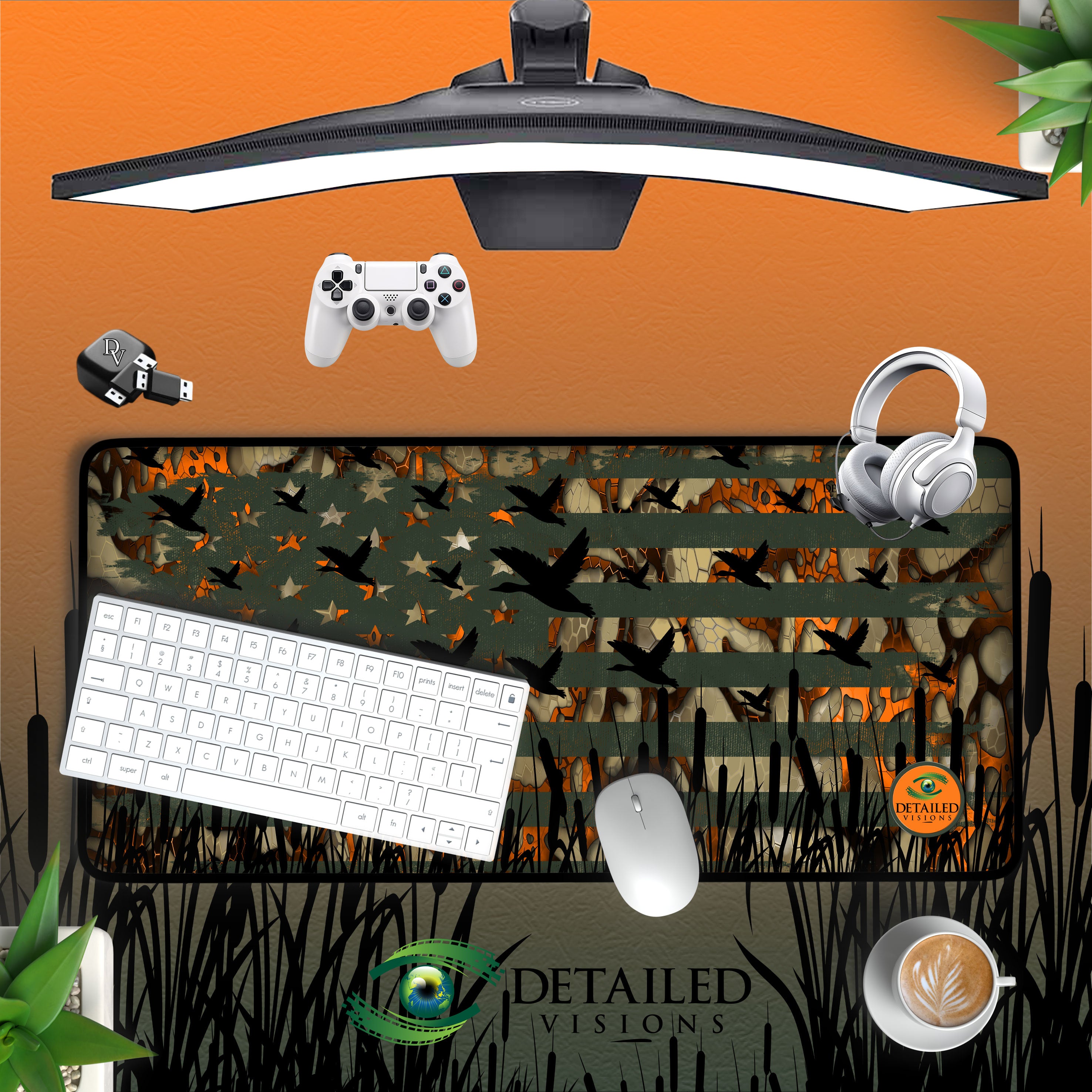USA Duck Camouflage Gaming Pad Desk Mat – Detailed Visions,llc